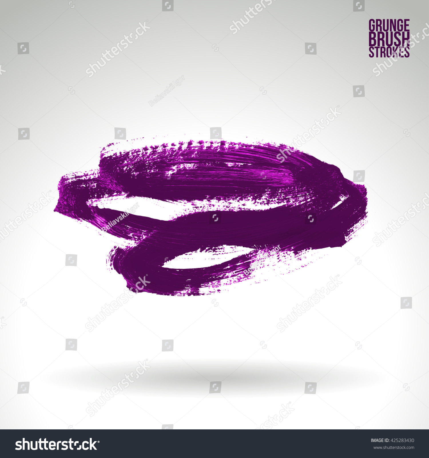 Brushstroke Texture Vector Design Underline Border Stock Vector ...