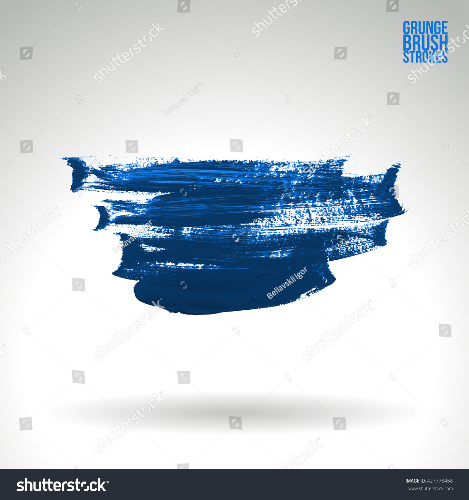 Brushstroke Texture Vector Design Underline Border Stock Vector ...