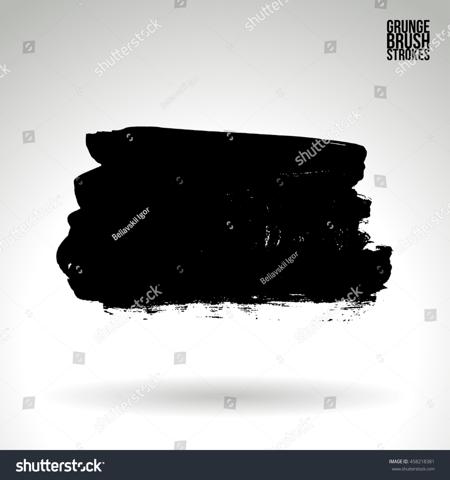 Brushstroke Texture Vector Design Underline Border Stock Vector ...