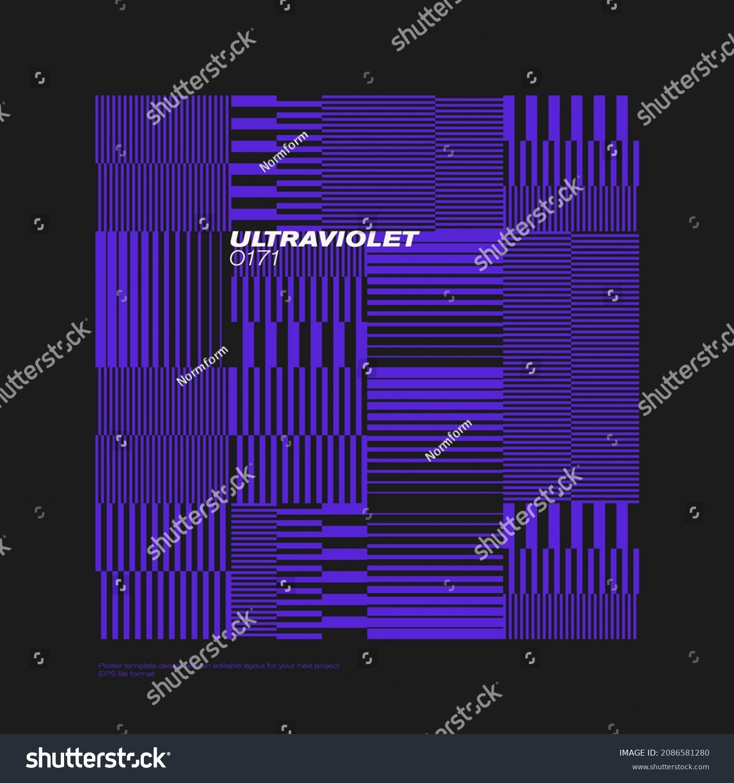 Brutalist Poster Design Template Layout Bold Stock Vector (Royalty Free ...