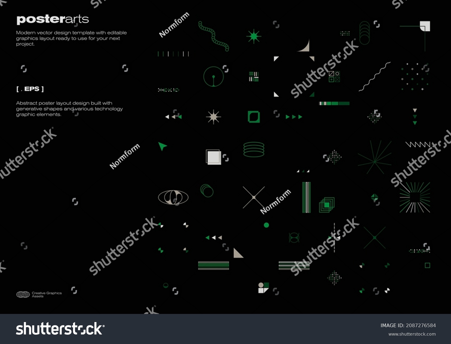 Brutalist Poster Design Template Layout Bold Stock Vector (Royalty Free ...