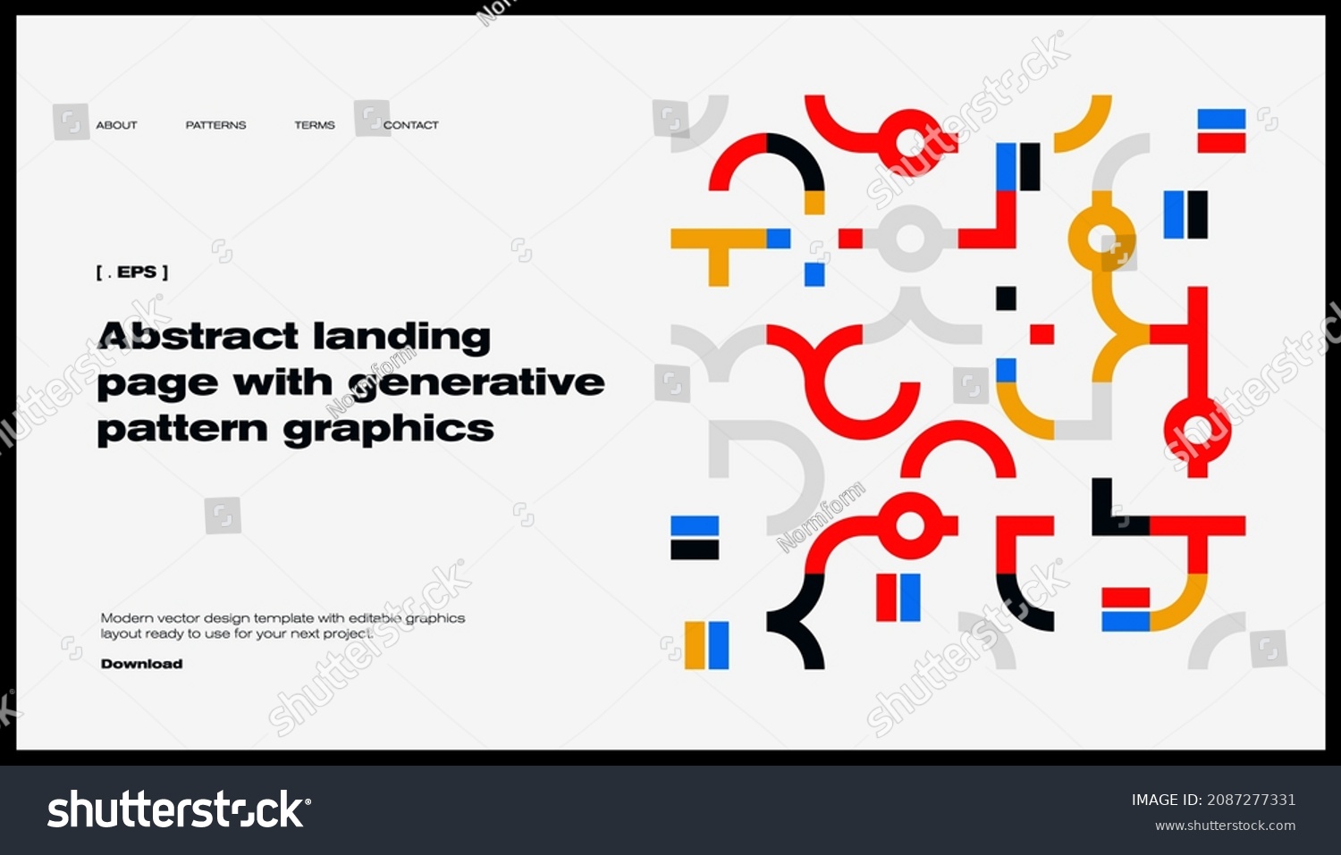 Brutalist Poster Design Template Layout Bold Stock Vector (Royalty Free ...
