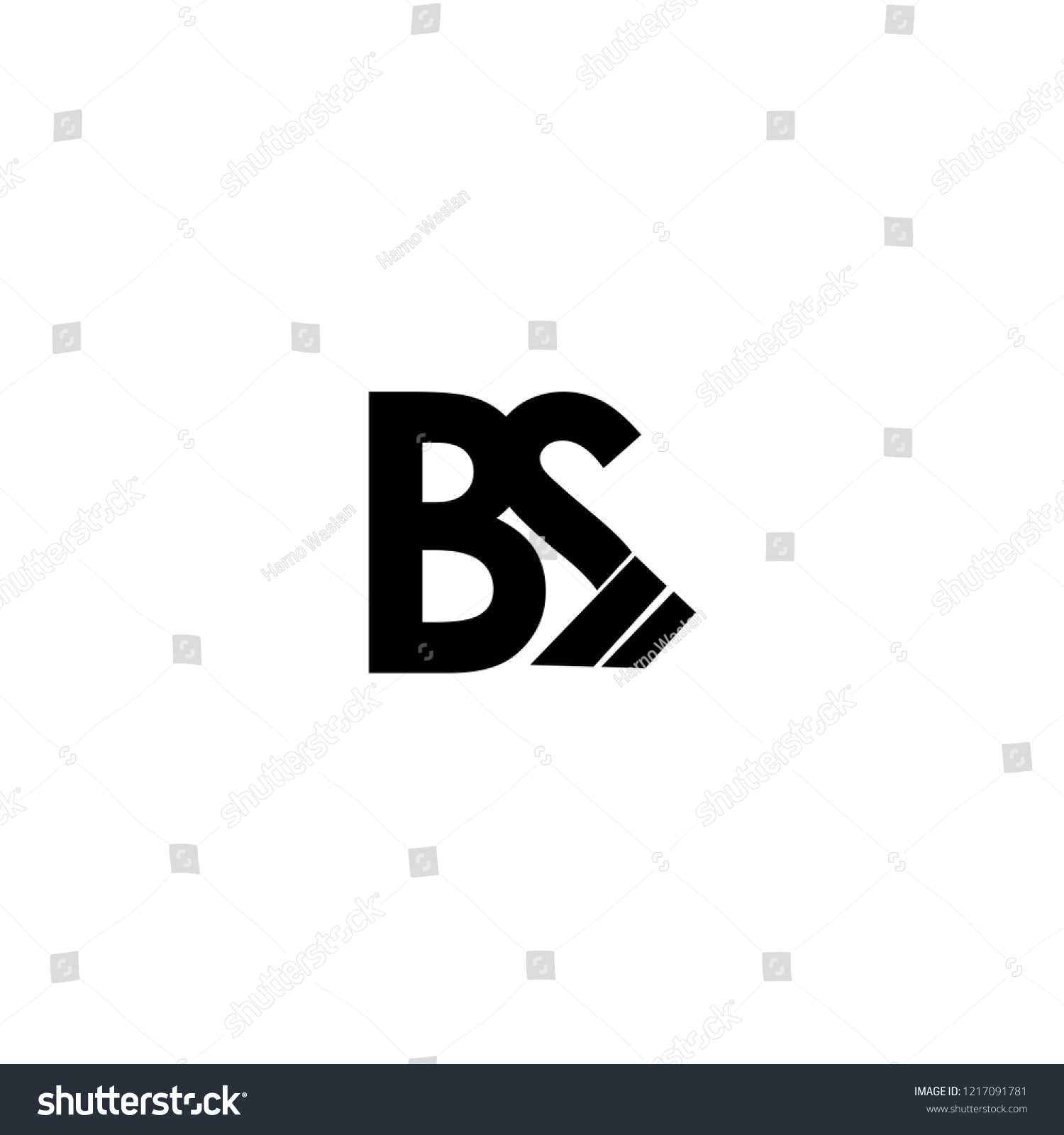 Bs Letter Logo Vector Stock Vector (Royalty Free) 1217091781 | Shutterstock
