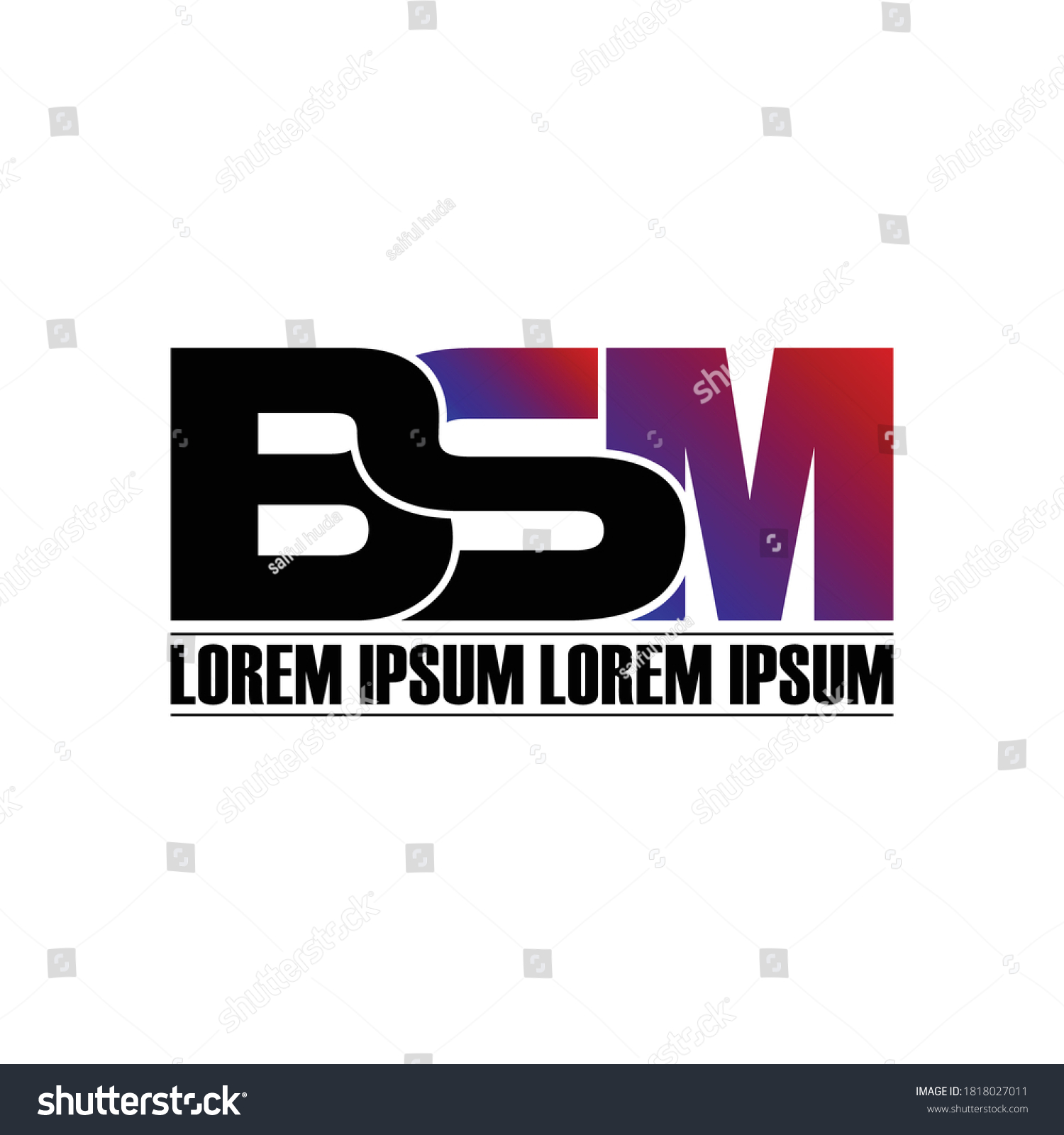 Bsm Letter Monogram Logo Design Vector: เวกเตอร์สต็อก (ปลอดค่าลิขสิทธิ์ ...