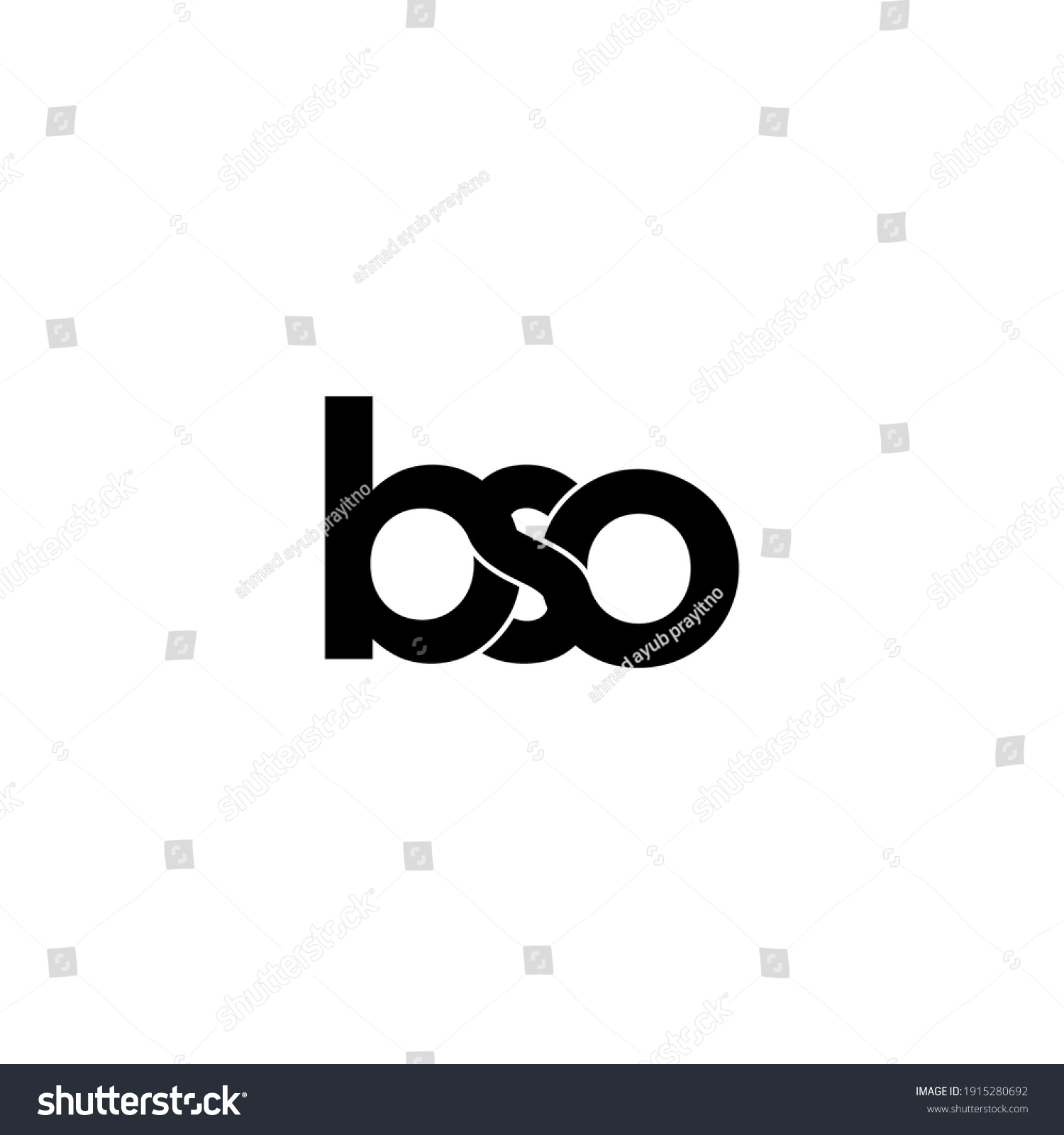 Bso Letter Original Monogram Logo Design: เวกเตอร์สต็อก (ปลอดค่า ...