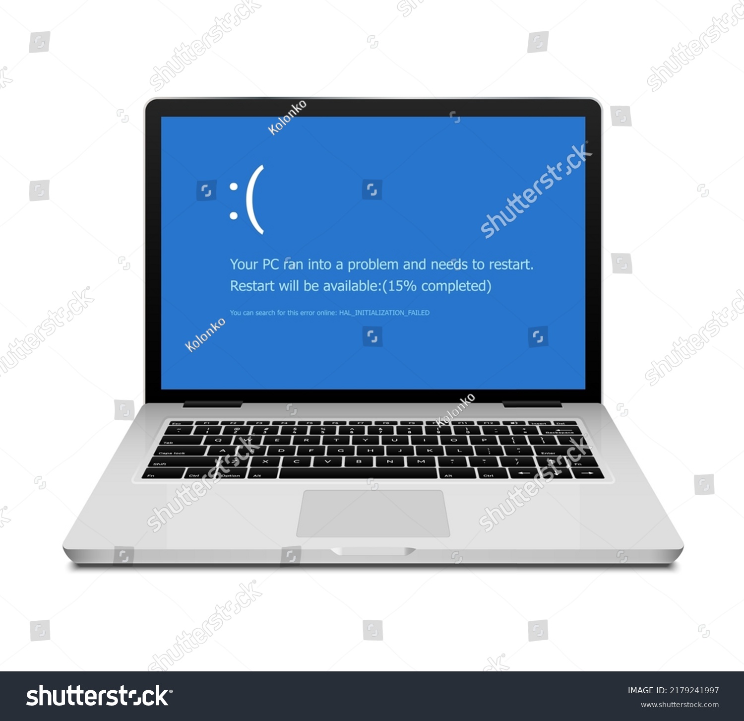Bsod Screen Death Error System Crash Stock Vector (Royalty Free ...