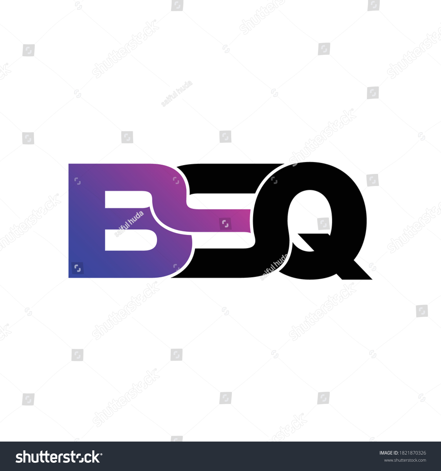 Bsq Letter Monogram Logo Design Vector Stock Vector (Royalty Free ...