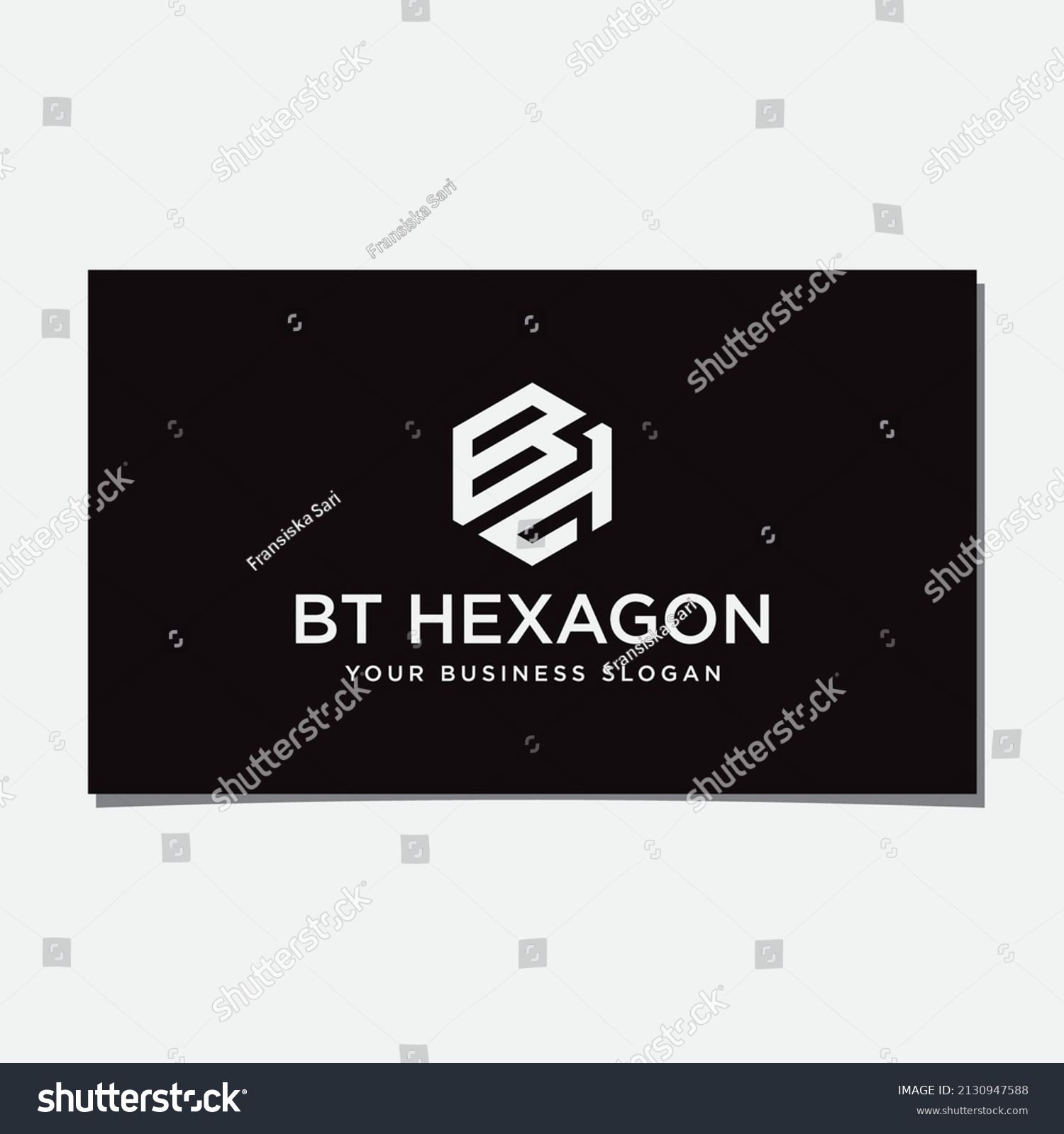 Bt Hexagon Logo Design Vector Stock Vector (Royalty Free) 2130947588 ...