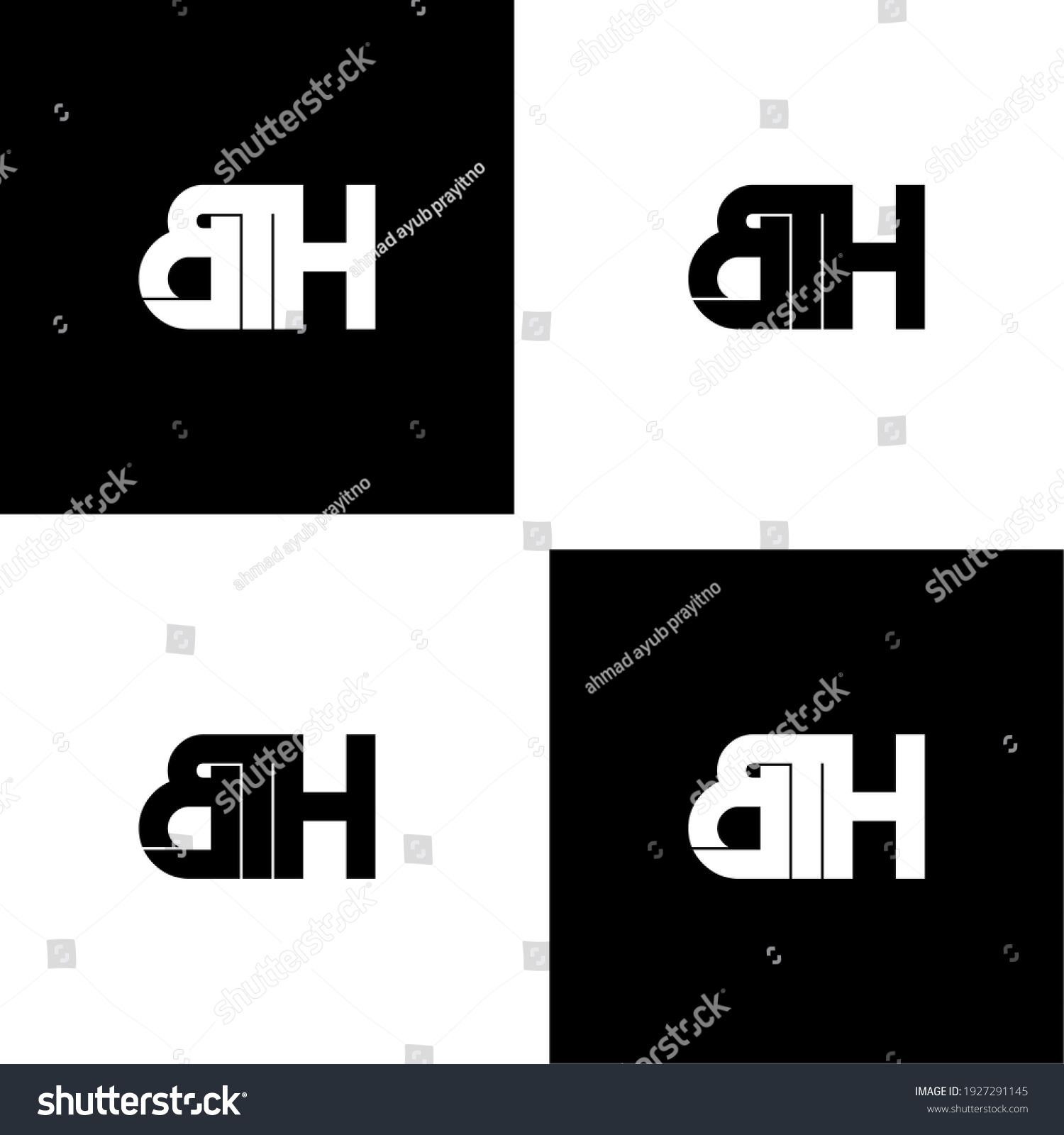 bth letter 원래 모노그램 로고 디자인 스톡 벡터(로열티 프리) 1927291145 | Shutterstock