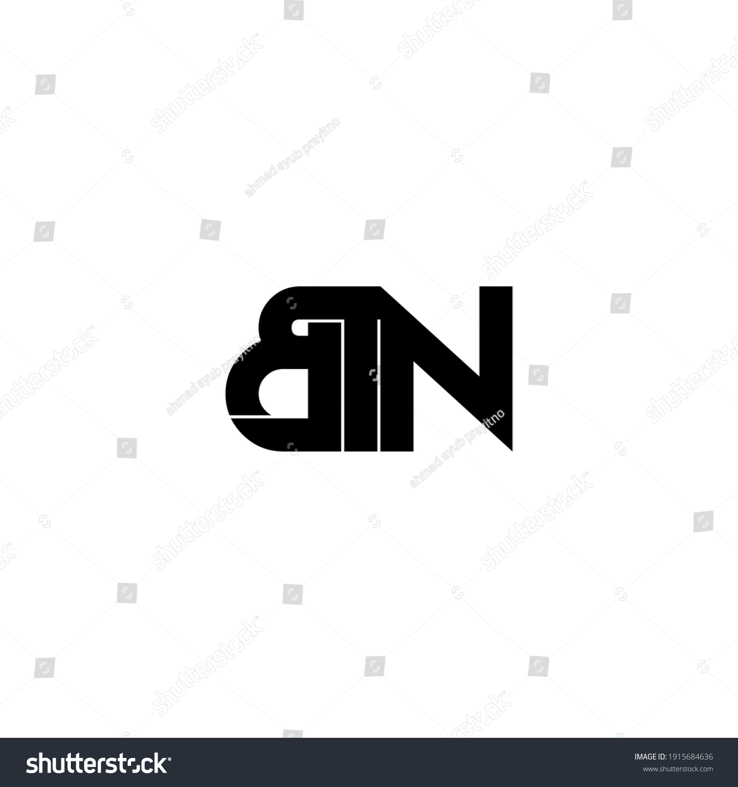 btn letter original mogram 로고 스톡 벡터(로열티 프리) 1915684636 | Shutterstock