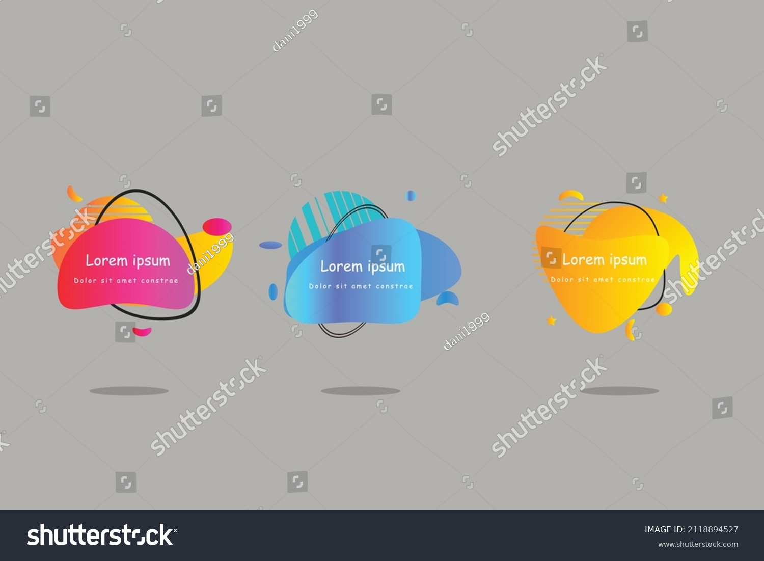 Bubble Chat Box Shape Minimalist Design Stock Vector (Royalty Free ...