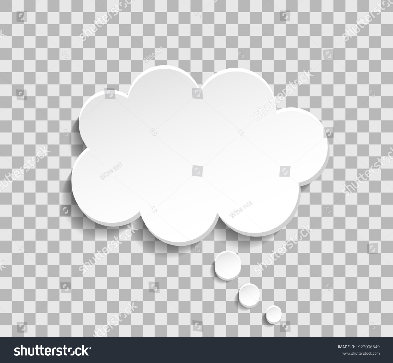Bubble Cloud Think Speech Paper Cloud Stock Vector (Royalty Free ...
