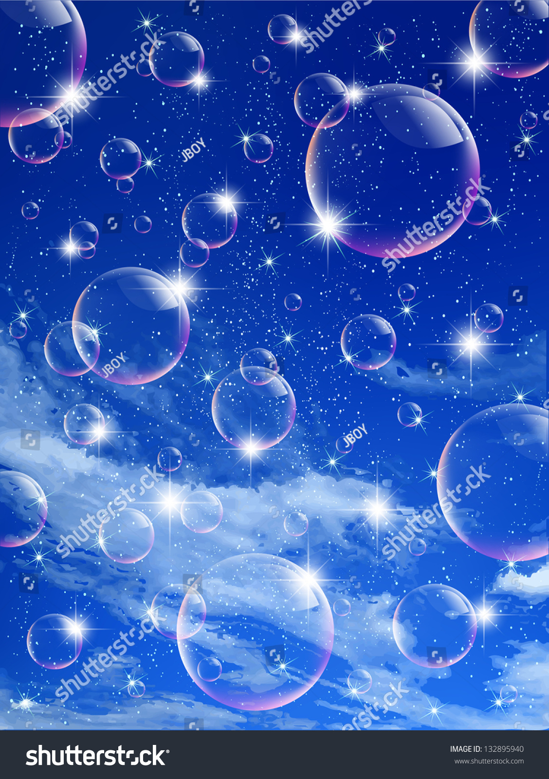 Bubble Cloud Sky Background Stock Vector (Royalty Free) 132895940 ...