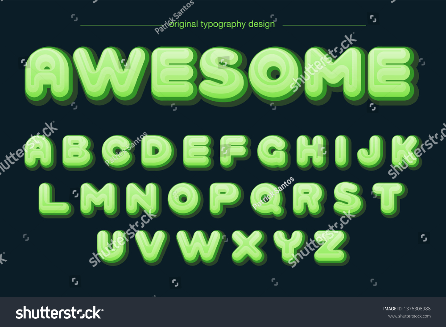 Bubble Colorful Comic Cartoon Typography Design Stock Vector (Royalty ...