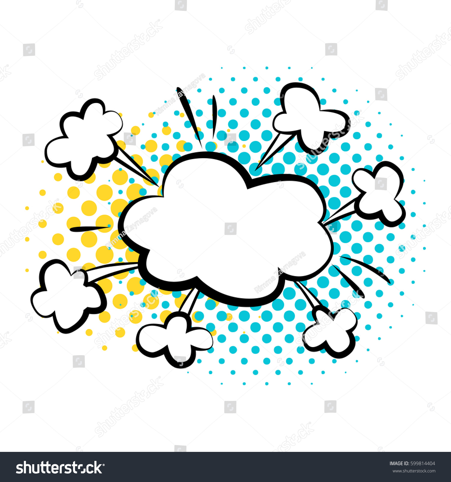 Bubble Comic Style Vector Duddle Illustration: vector de stock (libre ...