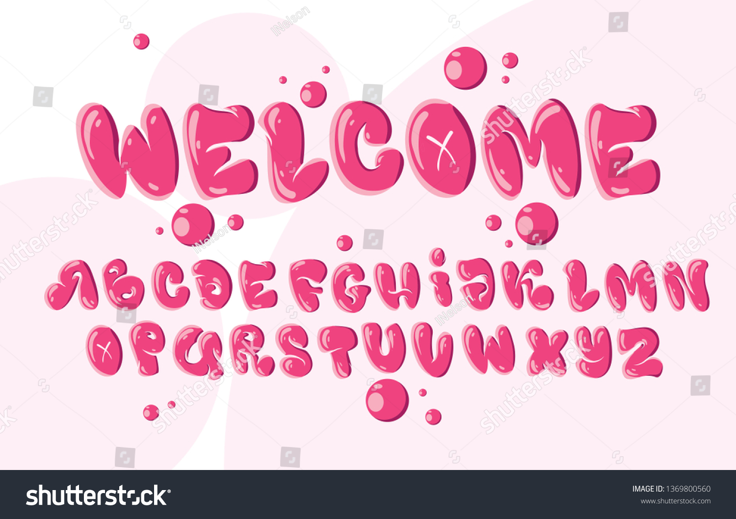 Bubble Font Alphabet Abc Vector Typography: vetor stock (livre de ...