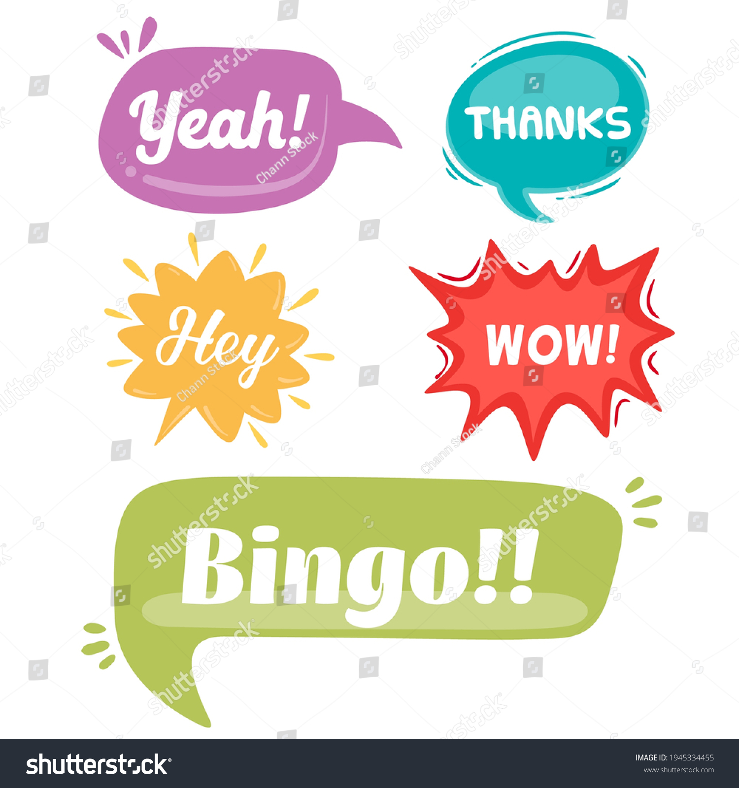 Bubble Labels Abstract Doodle Speech Bubbles Stock Vector (Royalty Free ...