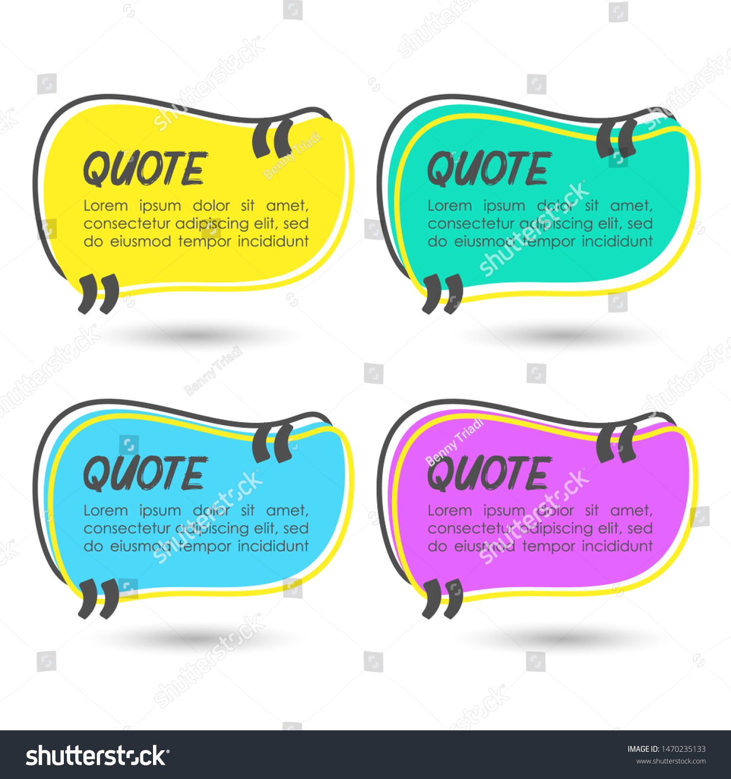 Bubble Quotes Vector Stock Modern Colour Stock Vector (Royalty Free ...