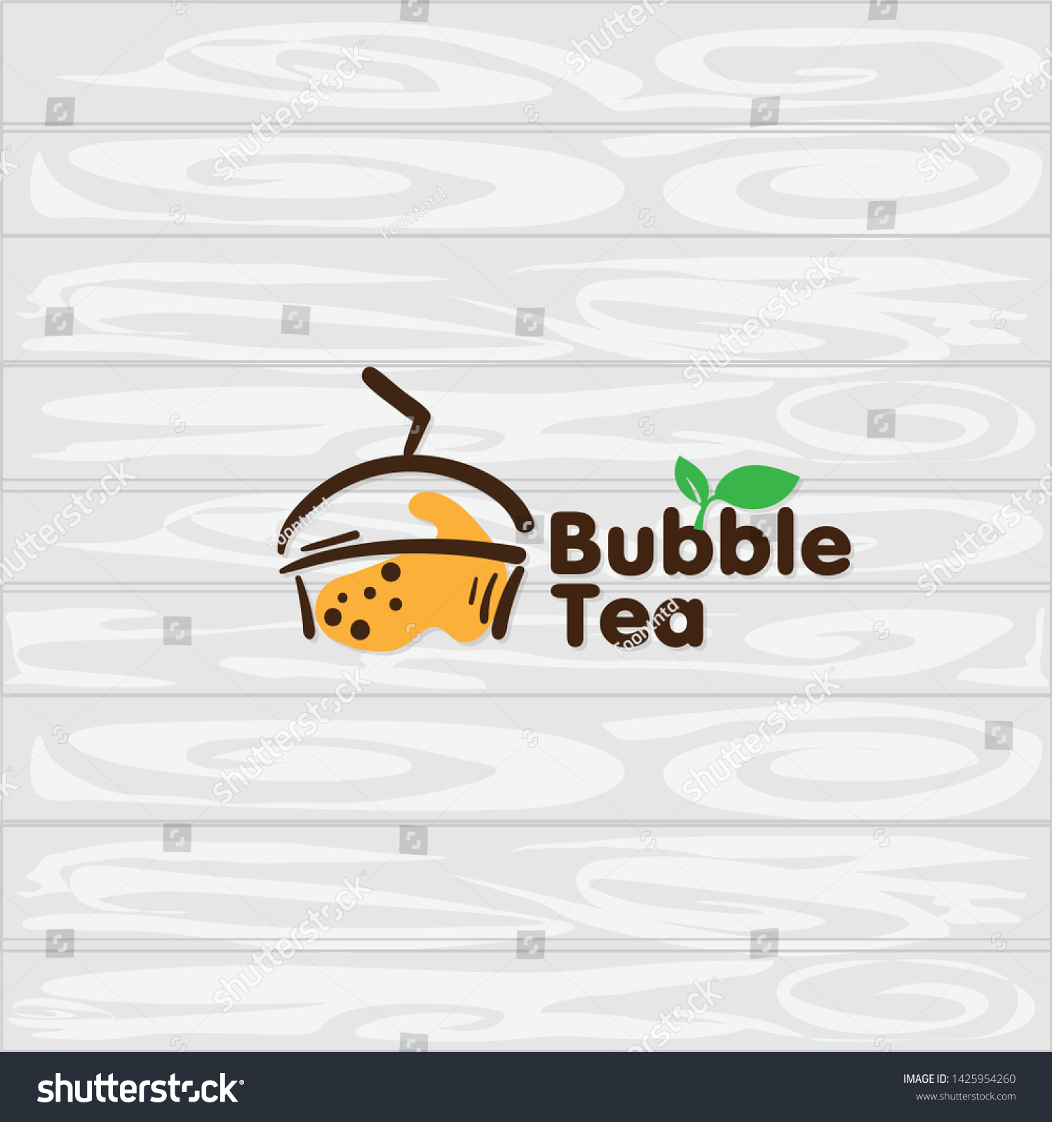 Vektor Stok Bubble Tea Logo Icon Graphic Template (Tanpa Royalti ...