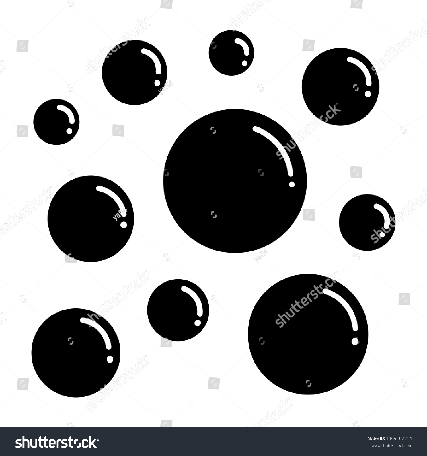 Bubble Vector Black Isolated On White: เวกเตอร์สต็อก (ปลอดค่าลิขสิทธิ์ ...
