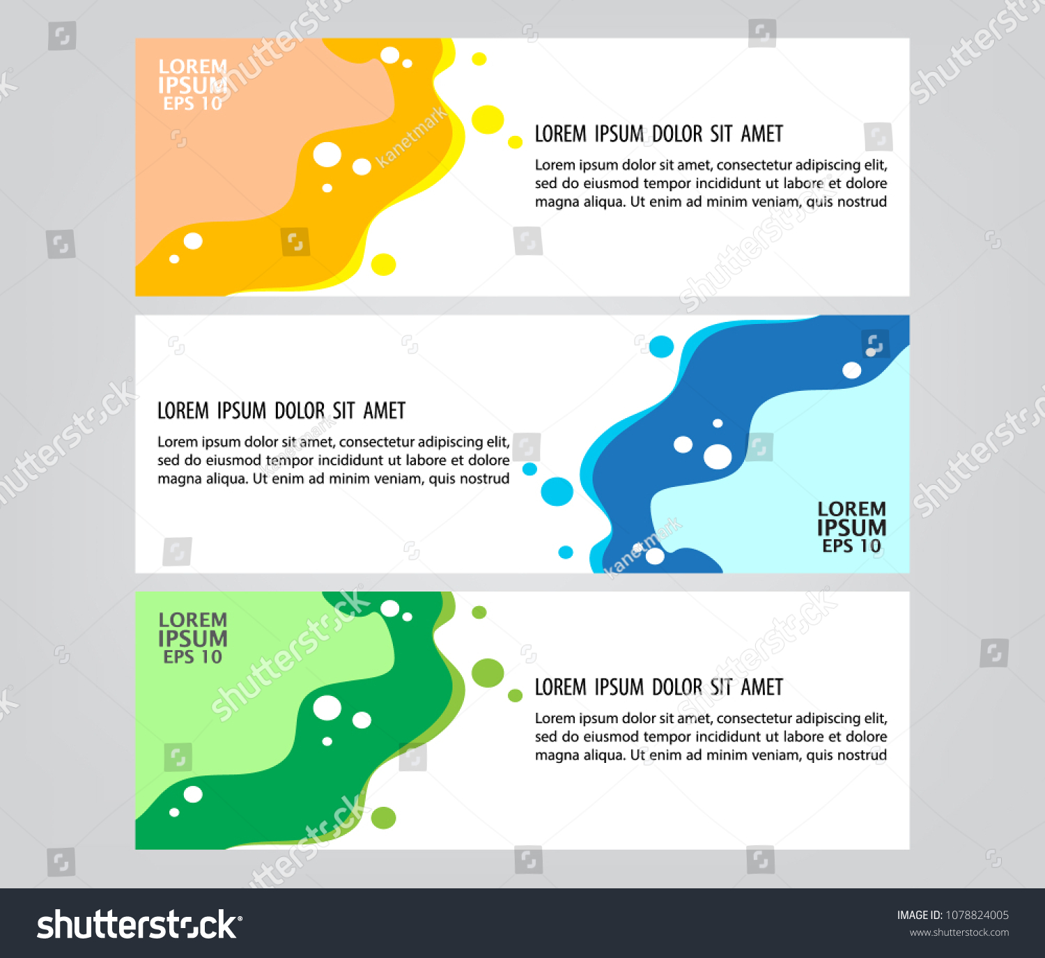 Bubble Water Vector Banner Set Vector Stock Vector (Royalty Free ...