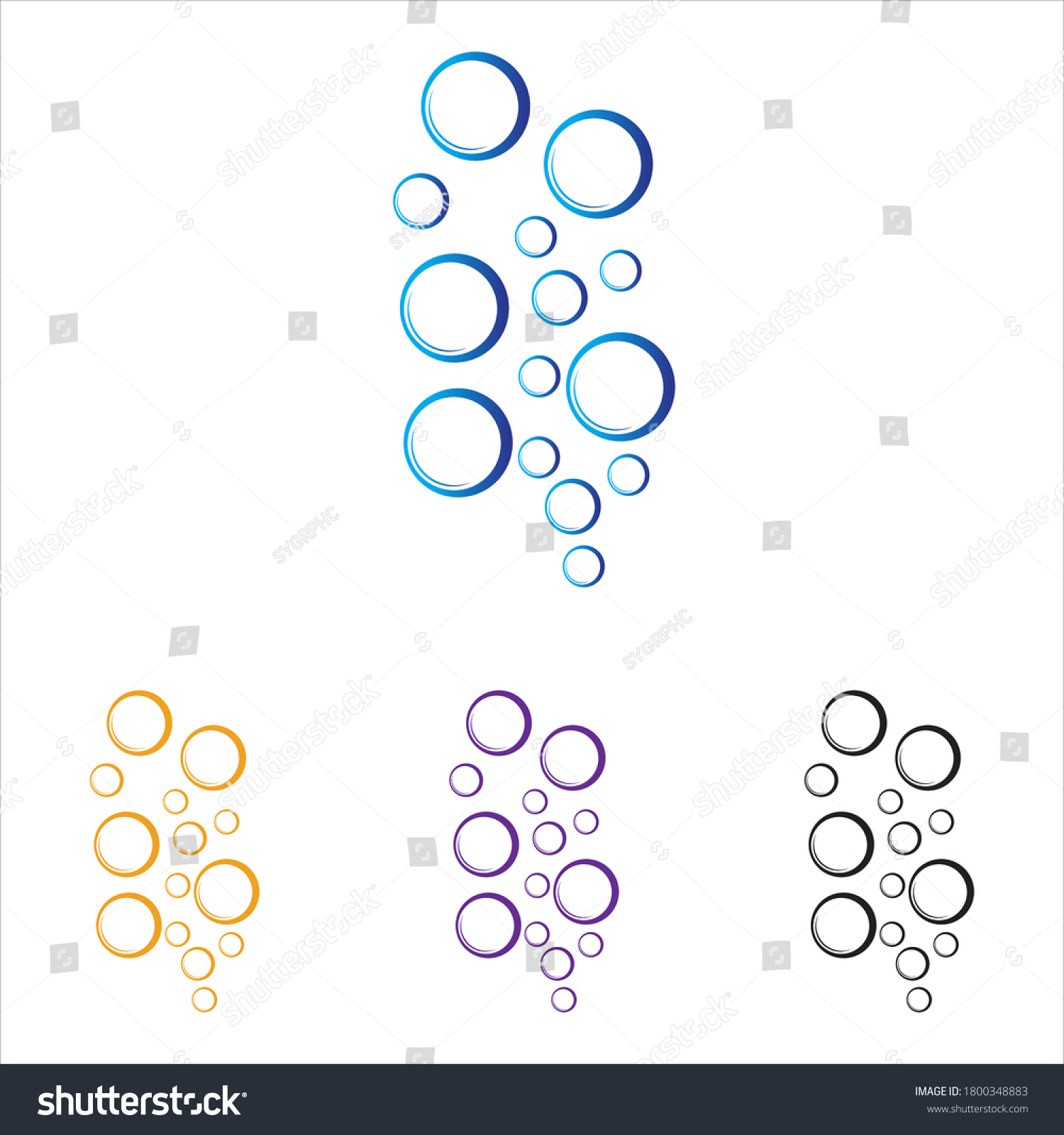 Bubble Water Vector Illustration Design Template Stock Vector (Royalty ...