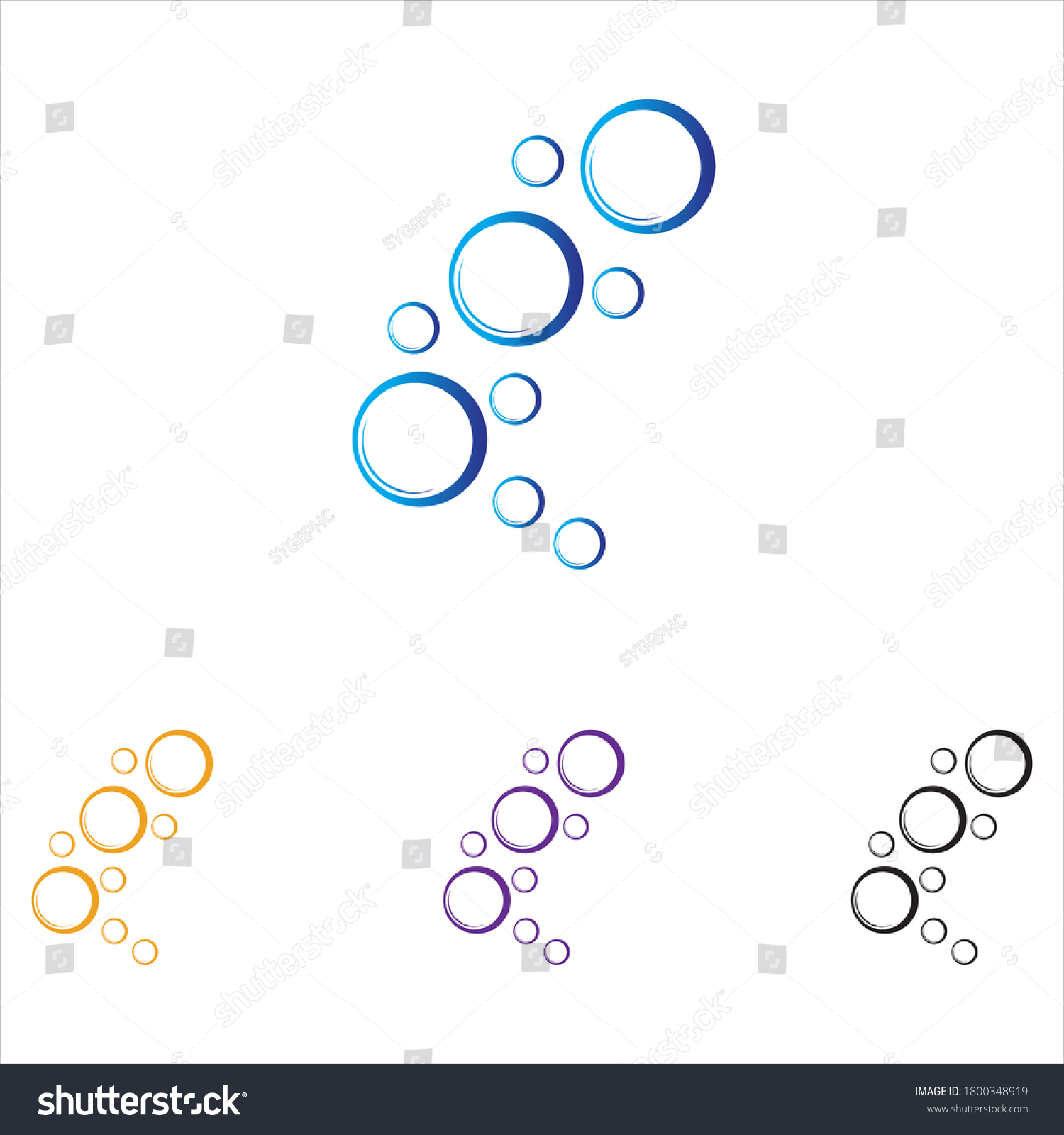 Bubble Water Vector Illustration Design Template Stock Vector (Royalty ...
