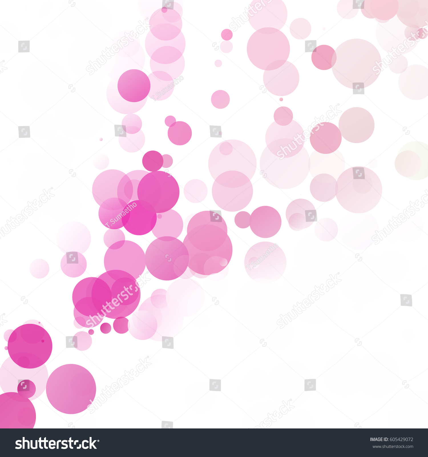 Bubbles Circle Dots Unique Pink Bright Stock Vector (Royalty Free ...