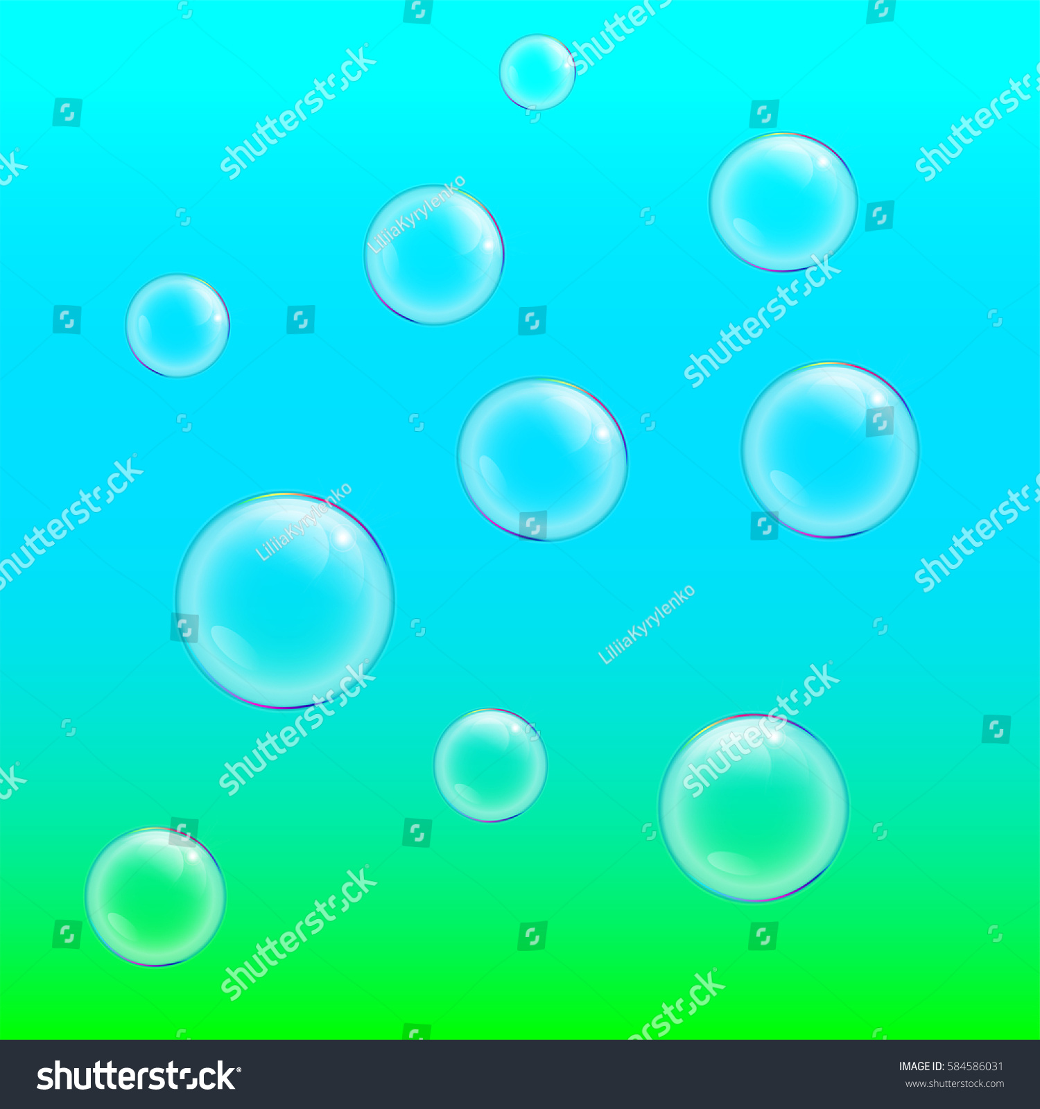 Bubbles Funny Illustration Transparent Element Design Stock Vector ...