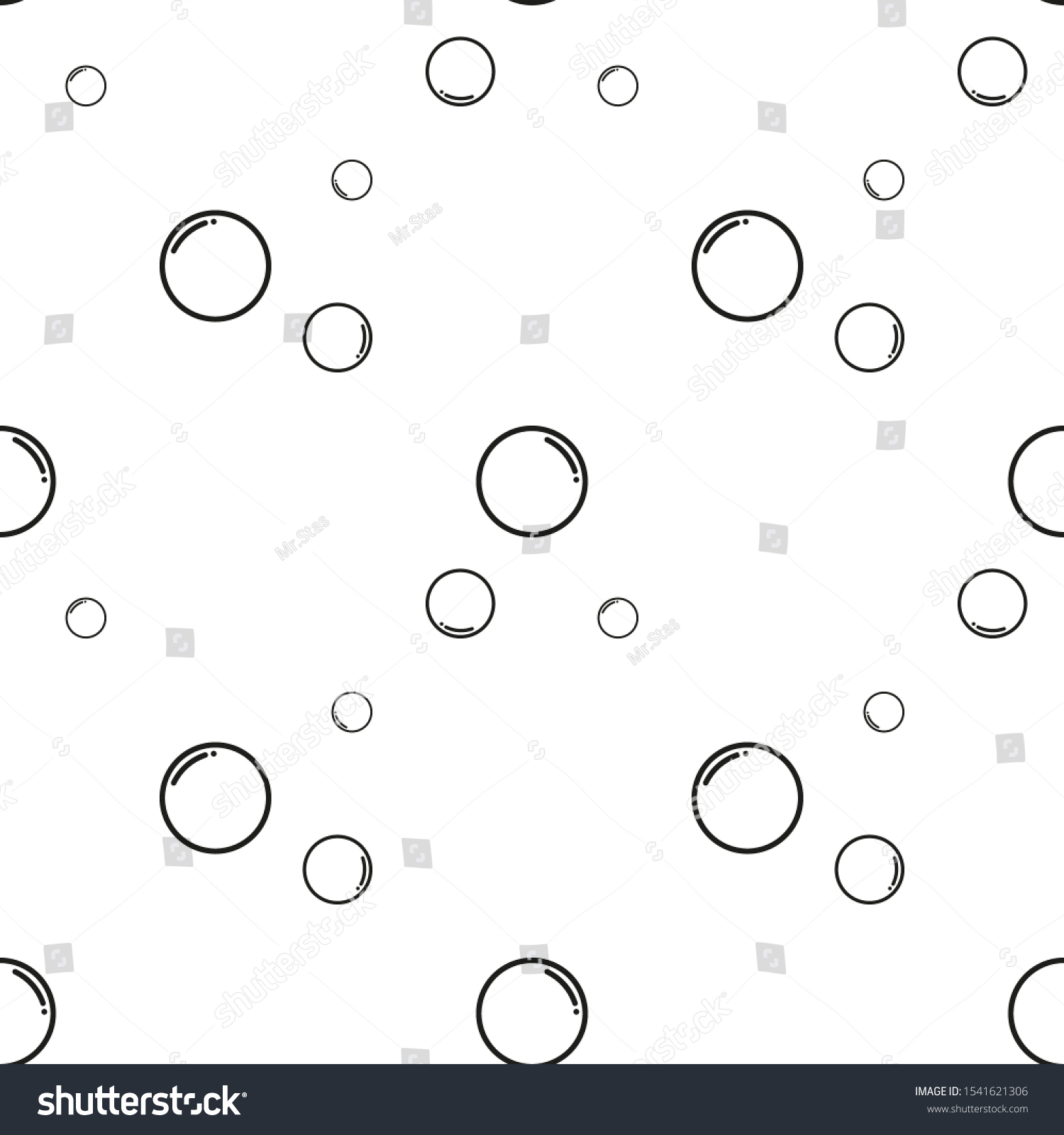 Bubbles Line Seamless Pattern Water Bubbles Stok Vektör (Telifsiz ...