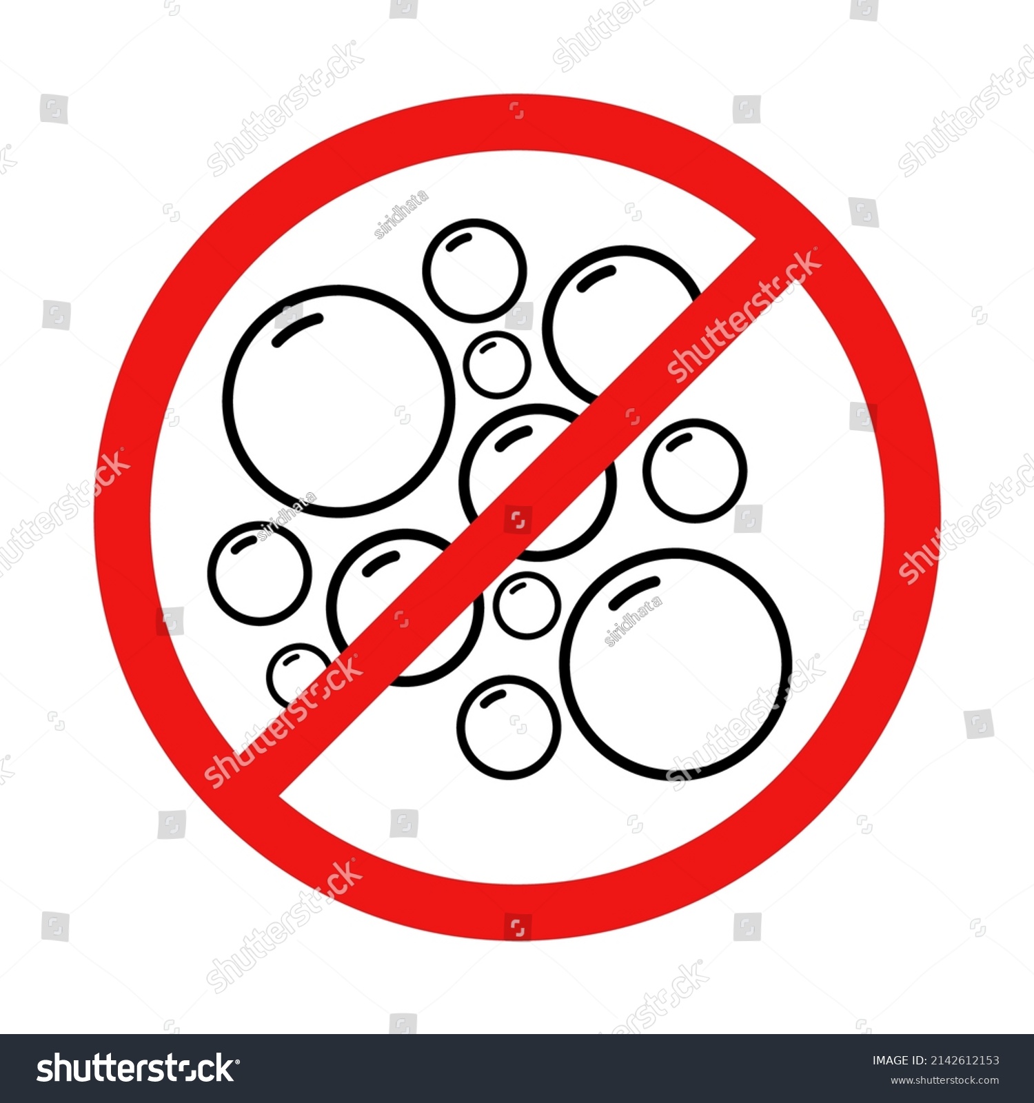 Bubbles Sign On White Background Stock Vector (Royalty Free) 2142612153 ...