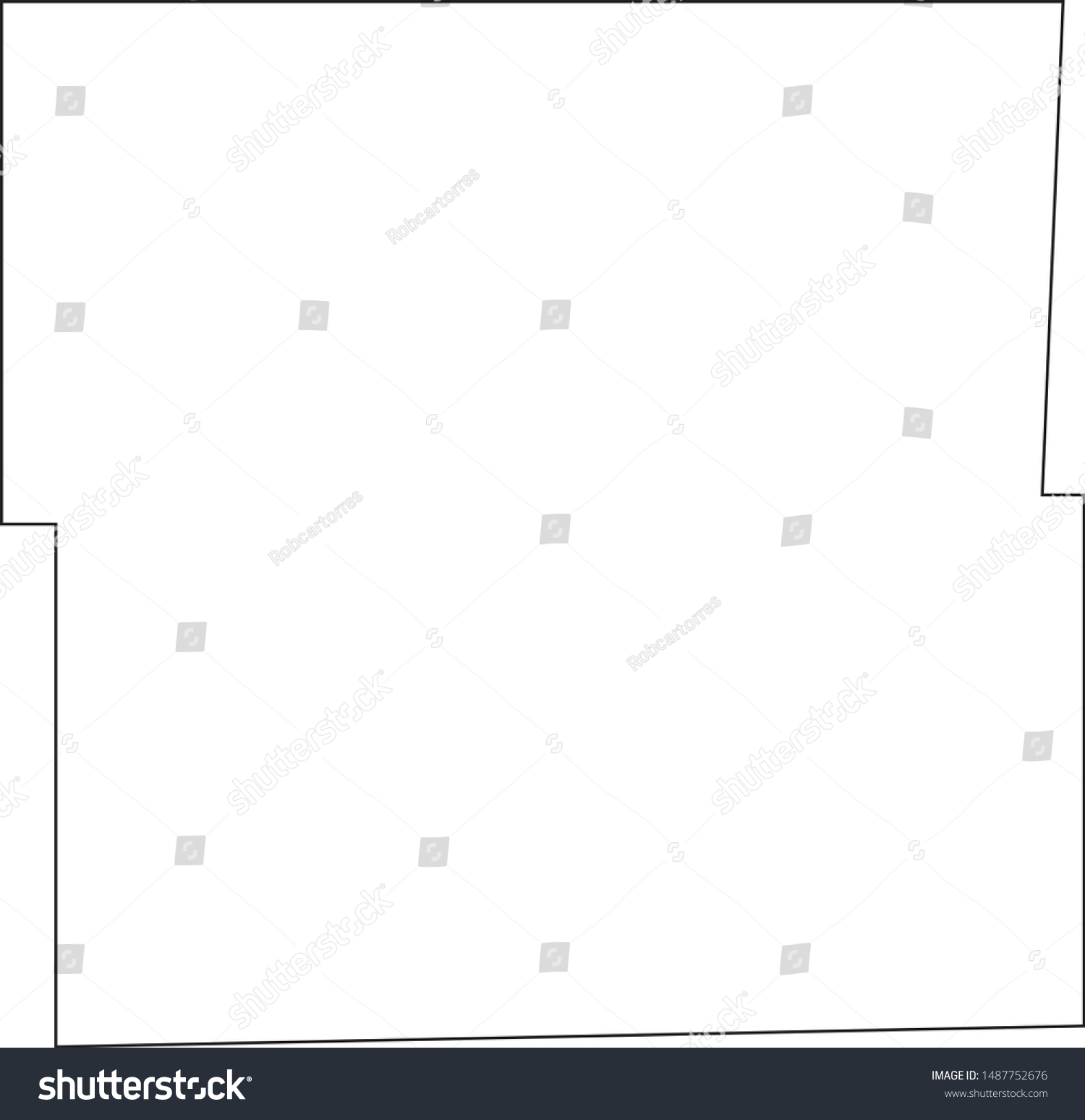 Buchanan County Map Iowa State Stock Vector (Royalty Free) 1487752676