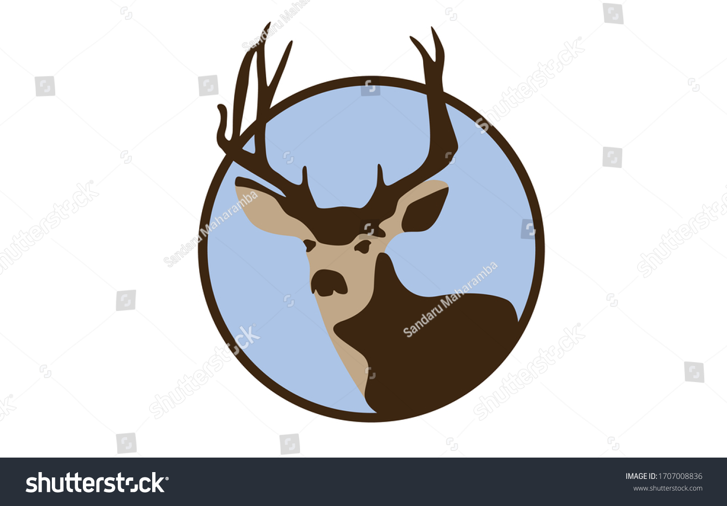 Buck Vector Logo Icon Illustration Stock Vector (Royalty Free) 1707008836