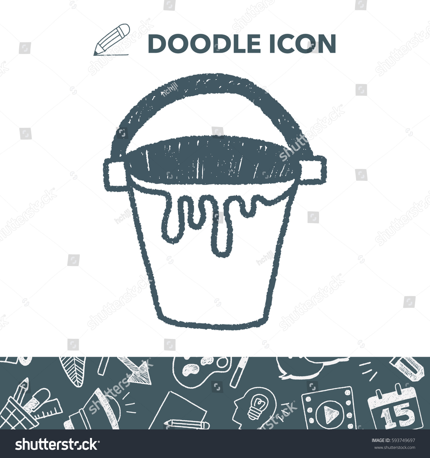 Bucket Doodle Drawing Stock Vector (Royalty Free) 593749697 | Shutterstock