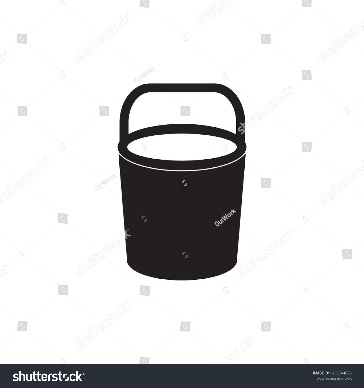 Bucket Icon Pail Icon Vector Stock Vector (Royalty Free) 1692844675 ...