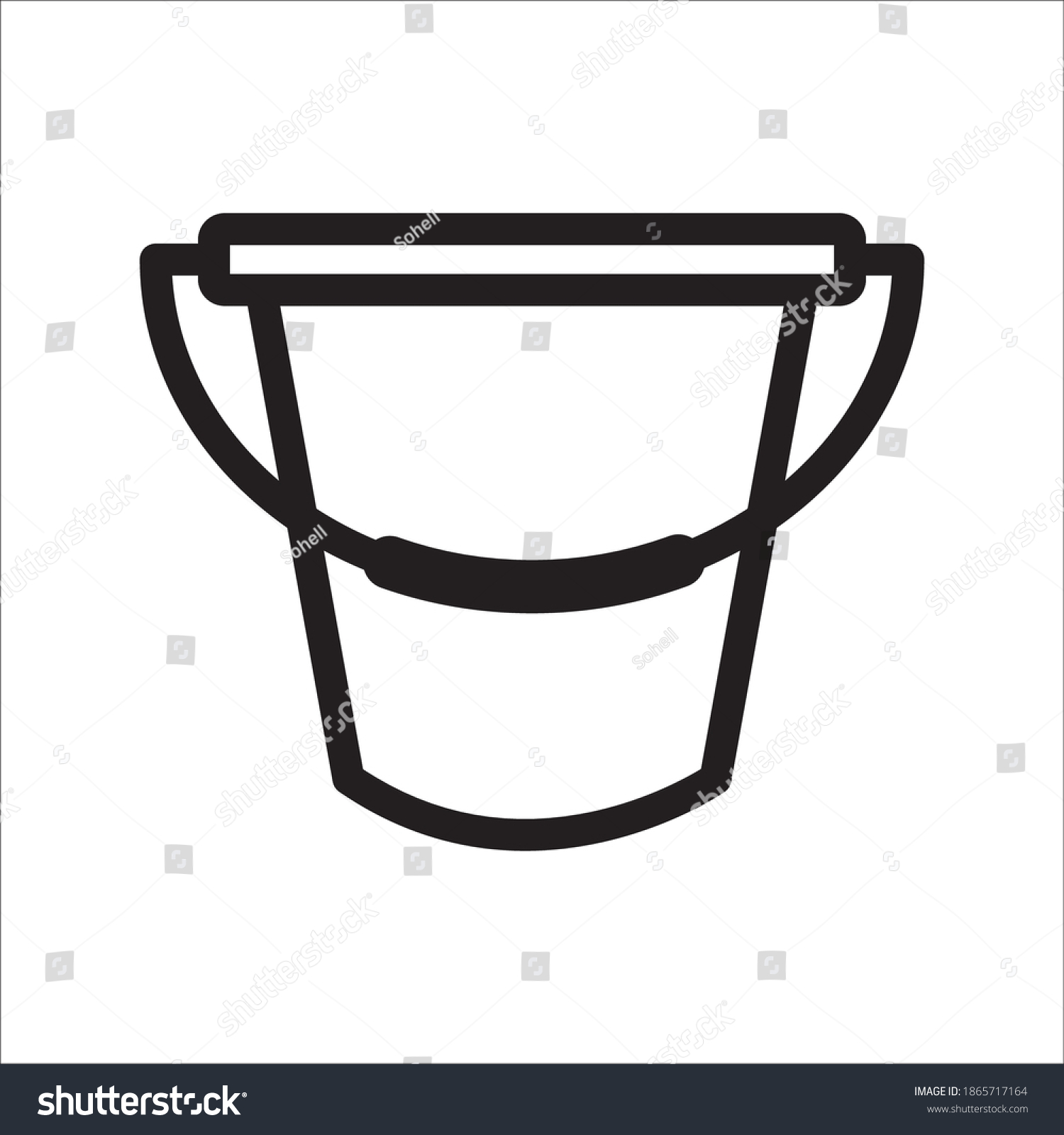 Bucket Icon Vector Logo Template Illustration: เวกเตอร์สต็อก (ปลอดค่า ...