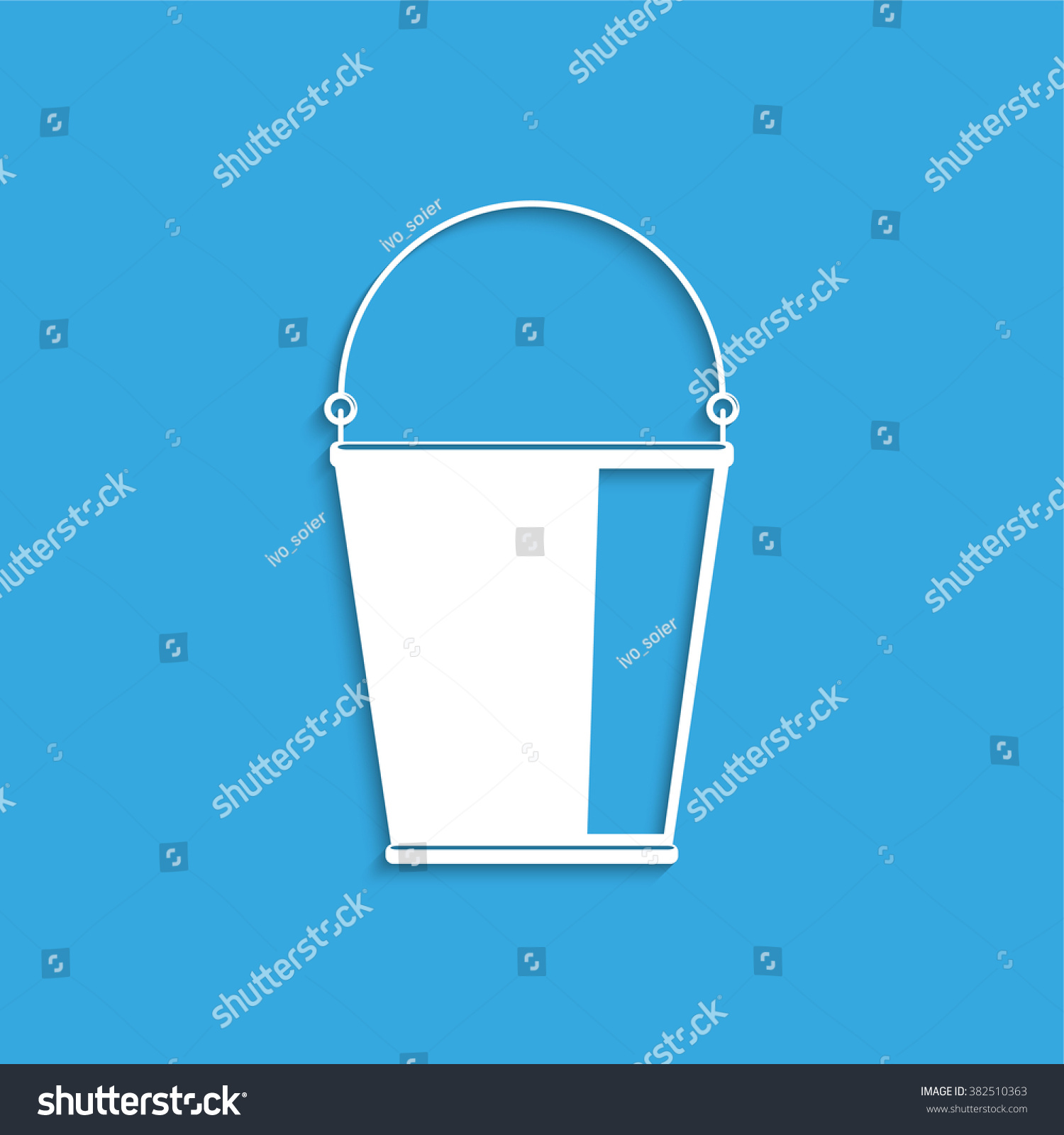 Bucket Symbol Vector Icon Stock Vector (Royalty Free) 382510363 ...