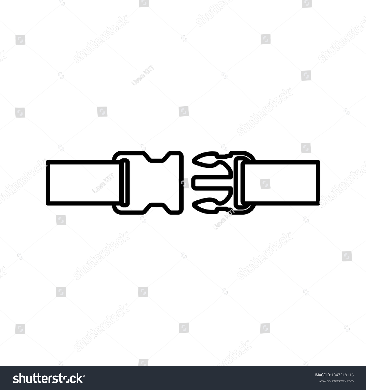 Buckle Icon Backpack Buckle Vector Vector Stock Vector (Royalty Free ...