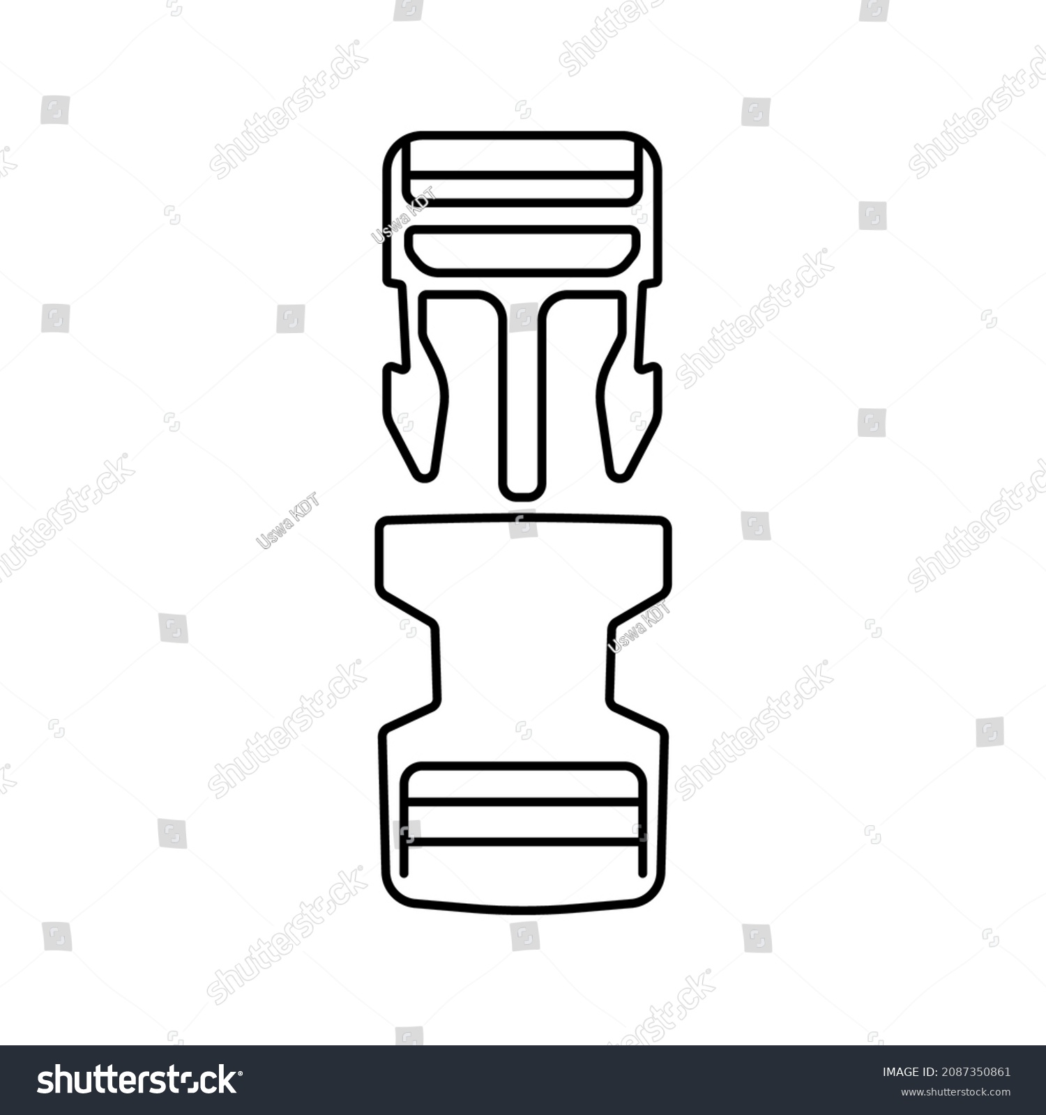 Buckle Icon Backpack Buckle Vector Vector Stock Vector (Royalty Free ...