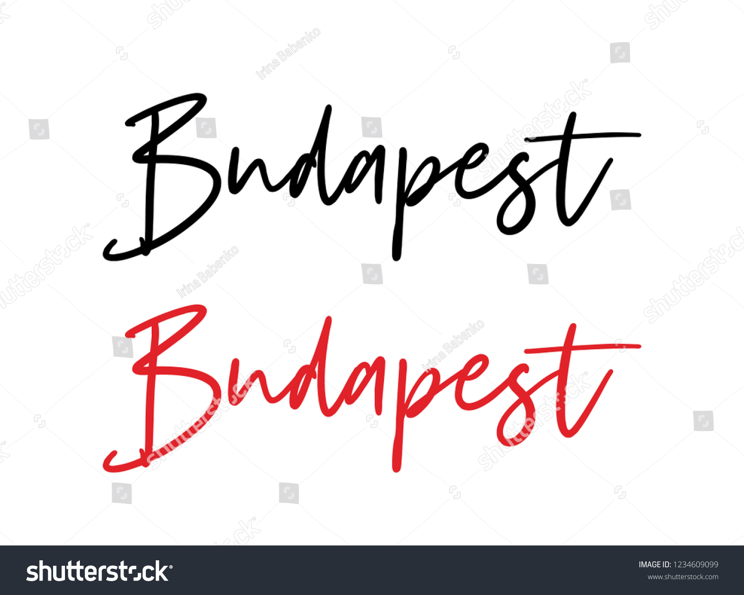 Budapest Calligraphy Vector Quote: vector de stock (libre de regalías ...