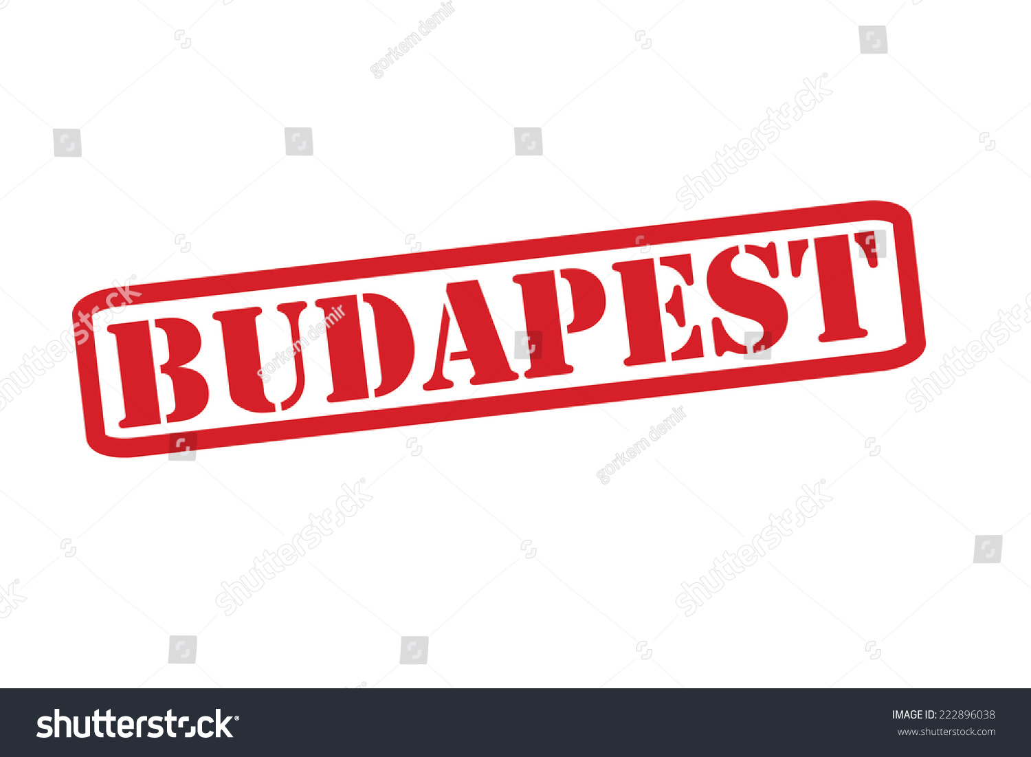 Budapest Red Rubber Stamp Vector Over Stock Vector (Royalty Free) 222896038