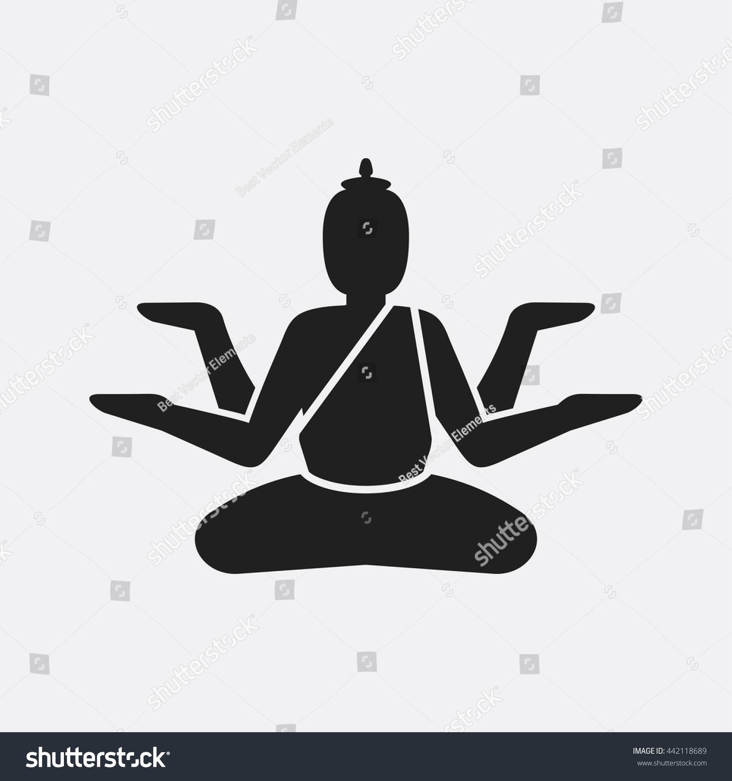 Buddha Icon Stock Vector (Royalty Free) 442118689 | Shutterstock