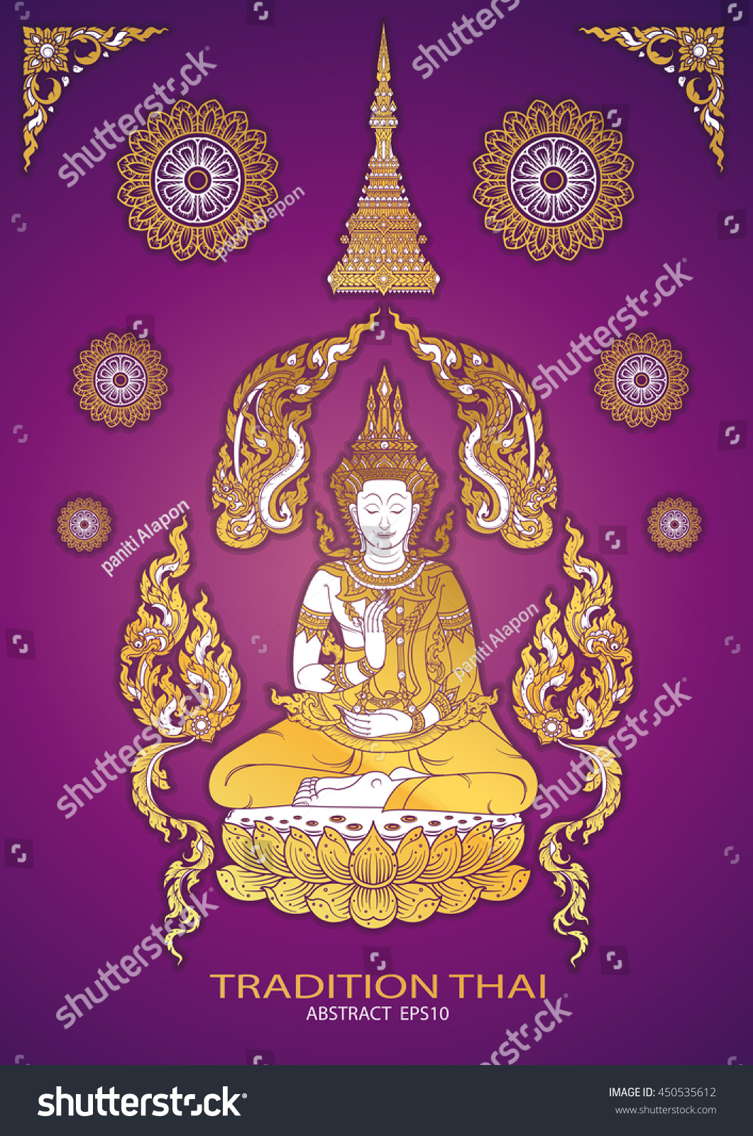 Buddha Thai Tradition Vector: เวกเตอร์สต็อก (ปลอดค่าลิขสิทธิ์ ...