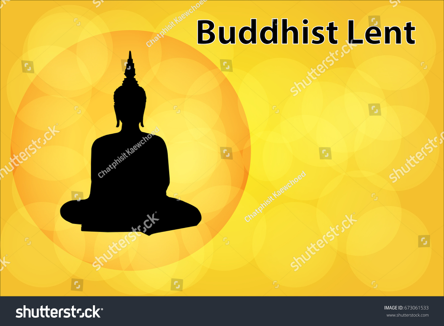 Buddhist Lent Vector Stock Vector (Royalty Free) 673061533