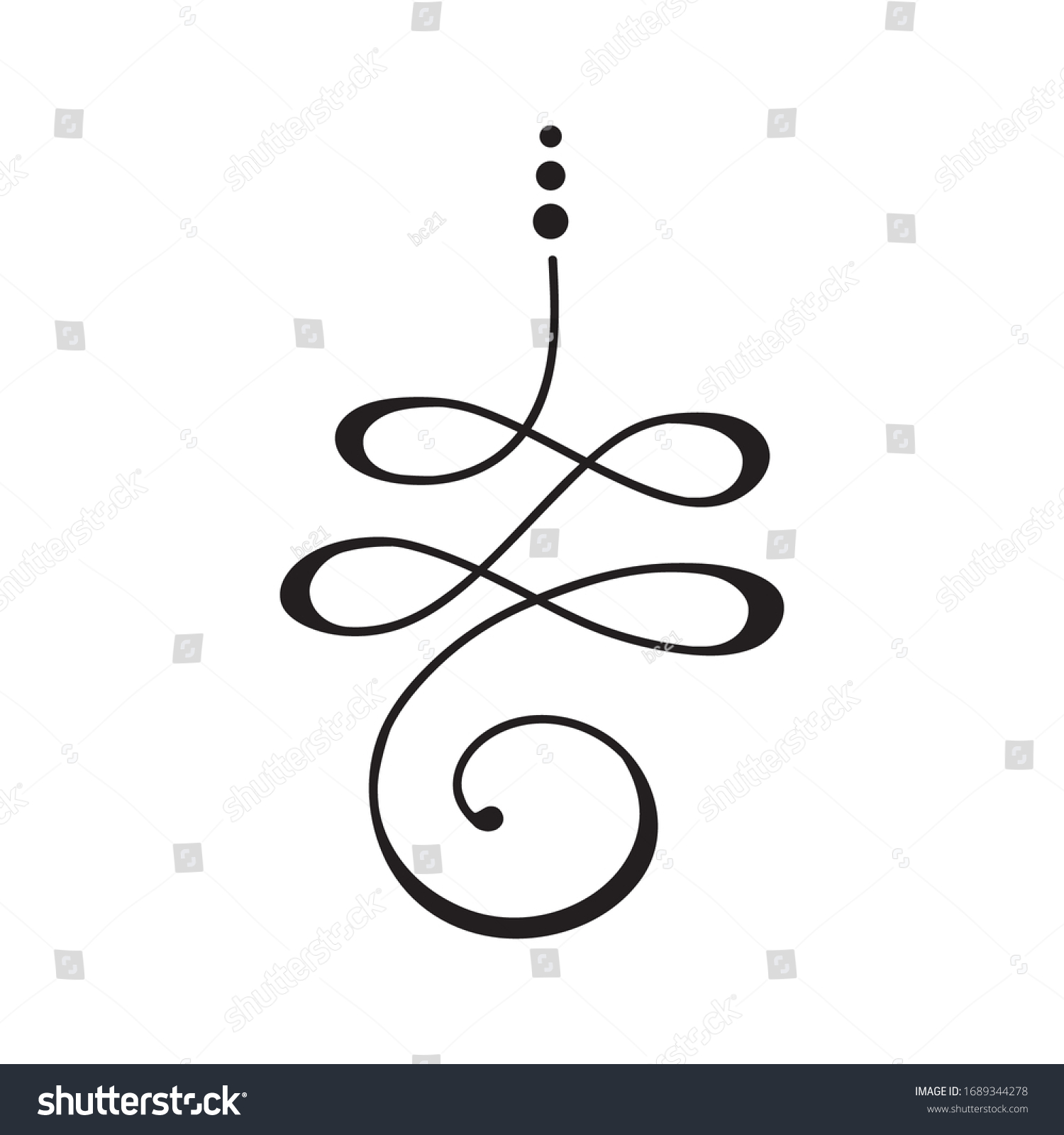 Buddhist Symbol Life Path Vector Stock Vector (Royalty Free) 1689344278