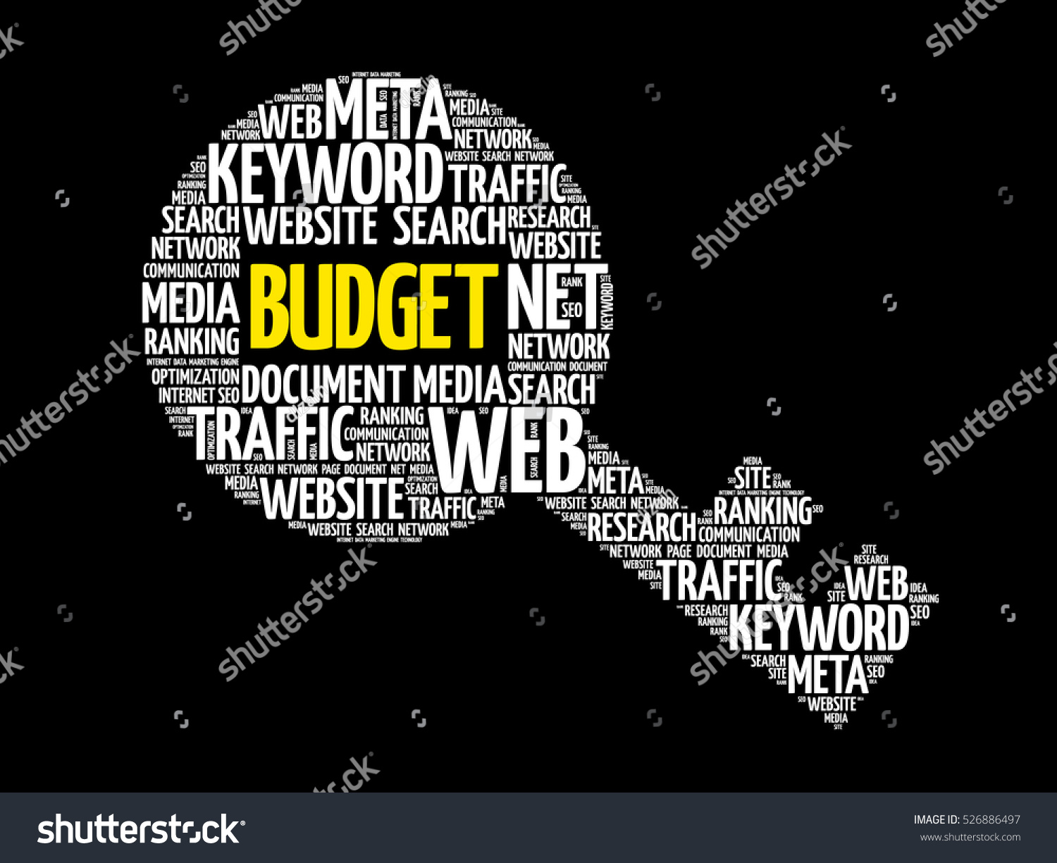 Budget Key Word Cloud Business Concept Stock Vector (Royalty Free ...