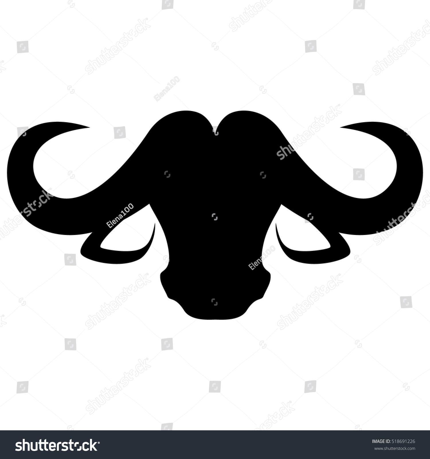 Buffalo Icon Stock Vector 518691226 - Shutterstock