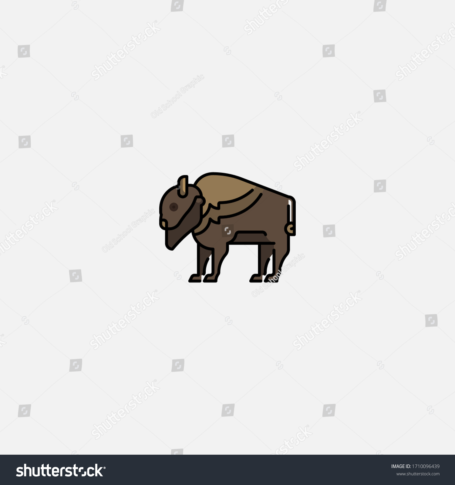 Buffalo Icon Vector Illustrator Sign Stock Vector (Royalty Free ...