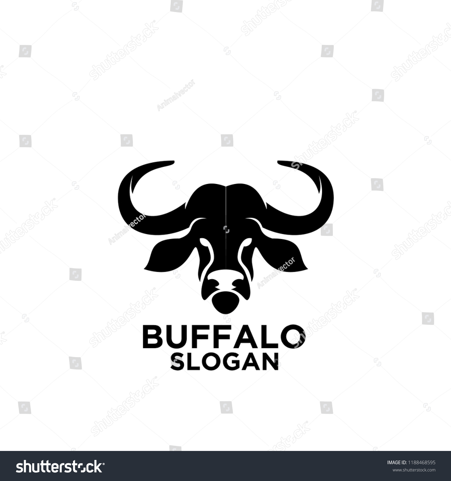 Vektor Stok Buffalo Logo Icon Designs Vector (Tanpa Royalti) 1188468595