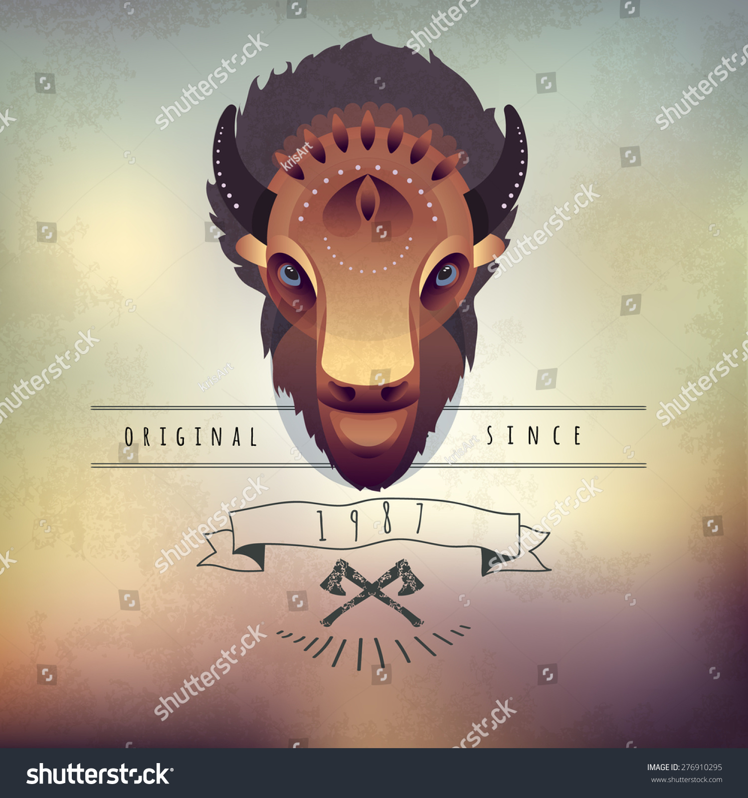 Buffalo Vector Illustration Stock Vector (Royalty Free) 276910295 ...